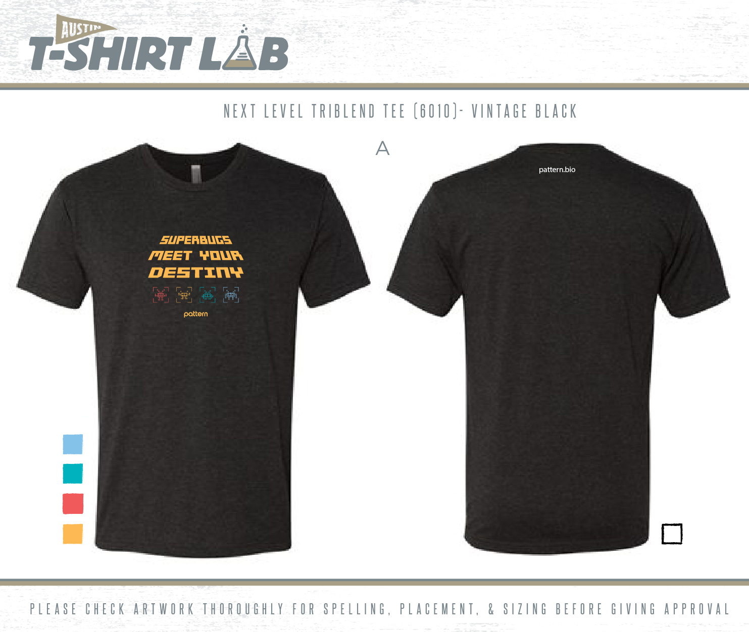 Pattern Bioscience Superbugs Shirts Reorder - Austin T-Shirt Lab
